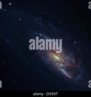 Messier 106, also known as NGC 4258 is a spiral galaxy in the constellation Canes Venatici ...