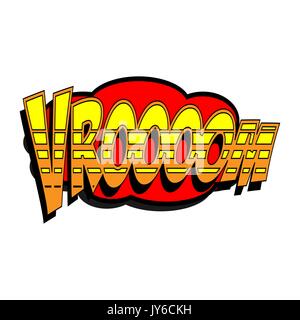 Comic speech bubble with vroom text illustration Stock Vector Image & Art - Alamy