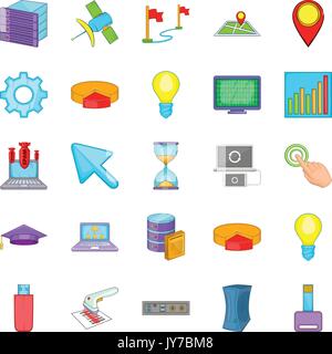 Computer peripherals icons set, cartoon style Stock Vector Image & Art ...