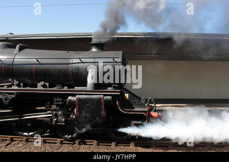 Front of Black Five steam locomotive 44871 on the West Coast Main line ...
