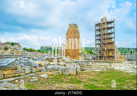 The ruins of Palaestra in Perge, archaeological site of preserved ...