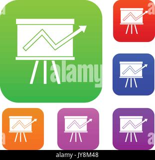 Flip chart with statistics set 9 collection Stock Vector Image & Art ...