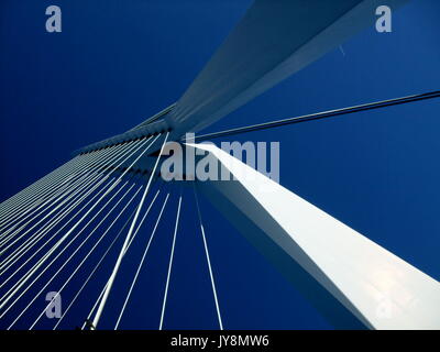 Two of the four white cable-stayed truss masts at the Cardiff ...