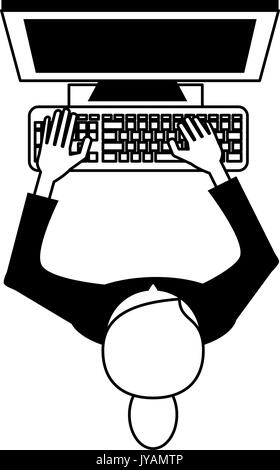 woman using computer icon image Stock Vector Image & Art - Alamy