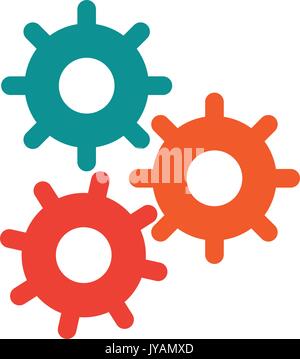 three gears colors icon image Stock Vector Image & Art - Alamy
