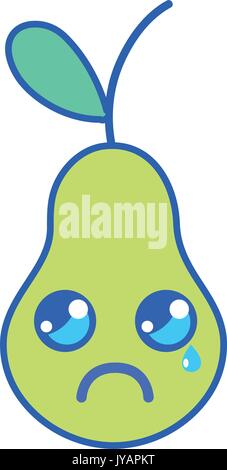 kawaii cute crying pear fruit Stock Vector Image & Art - Alamy