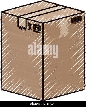 Cardboard box open scribble Stock Vector Image & Art - Alamy