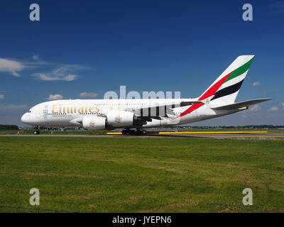 A6 EDP Emirates Airbus A380 861 taxiing at Schiphol (AMS EHAM), The ...