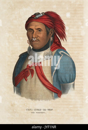 TENS-KWAU-TA-WAW. THE PROPHET., from History of the Indian Tribes of ...