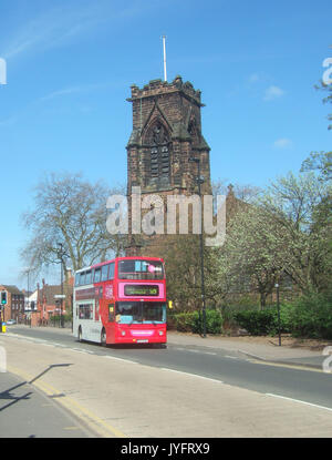 Route map on a National Express West Midlands, bus, Birmingham, UK ...