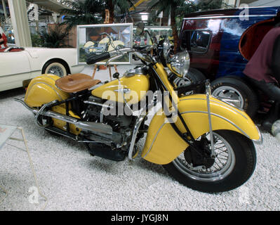 The 35hp Indian Four, a classic motorcycle from 1940, is displayed at ...