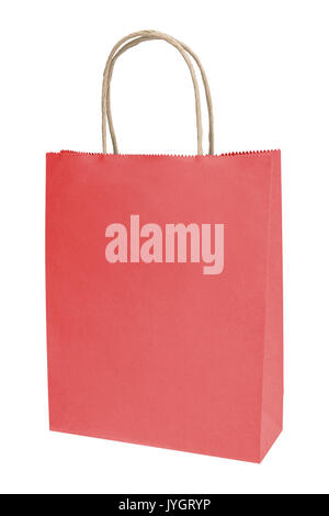 Red shopping bag isolated on a white background Stock Photo - Alamy