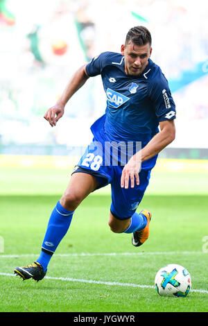 Sinsheim, Germany. 18th Aug, 2017. Hoffenheim's Serge Gnabry in action ...