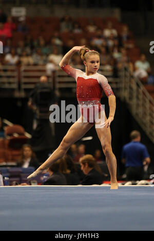 August 18, 2017: Gymnast Ragan Smith competes on the first day of the ...