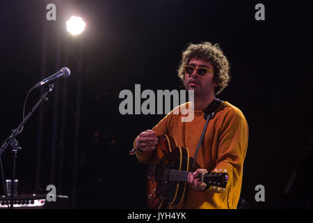 Miles Michaud from the ALLAH-LAS on the Far Out Stage. Day Two of the ...