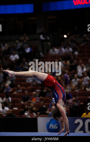 August 19, 2017: Gymnast Eddie Penev congratulates his brother, Kevin ...