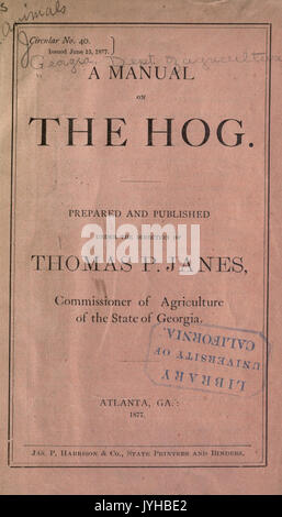 A manual on the hog Stock Photo - Alamy