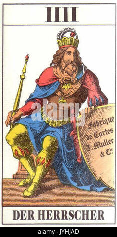 tarot Major Arcana card of The Emperor Stock Photo - Alamy