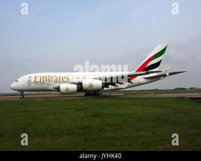 Emirates Airbus A380 with registration A6-EVF shown airborne Stock ...