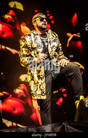 The jamaican rapper Sean Paul pictured on stage as he performs live at ...
