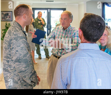Col. Matthew Leard, 60th Air Mobility Wing commander, addresses local ...