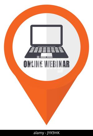 webinar orange speech bubble isolated on white Stock Vector Image & Art ...