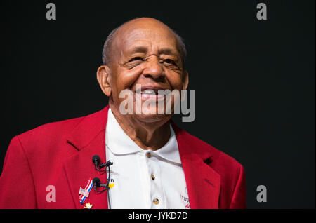 Released prisoner of war Lt. Col. Robert L. Stirm is greeted by his ...