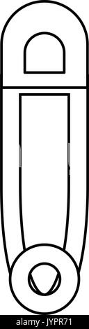 baby pin icon over white background vector illustration Stock Vector ...