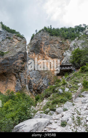Rinka waterfall in the Logar valley, Slovenia Stock Photo - Alamy