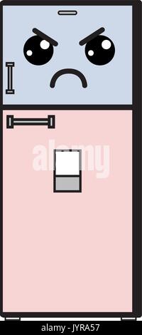 Angry cute refrigerator character cartoon Stock Vector Image & Art - Alamy