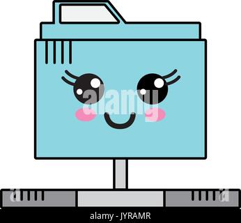 kawaii cute happy file information Stock Vector Image & Art - Alamy