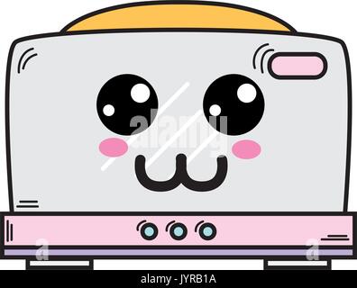 kawaii cute happy toaster technology Stock Vector Image & Art - Alamy