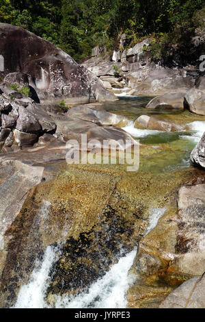 Waterfalls into Behana Gorge Woonooroonan National Park north ...