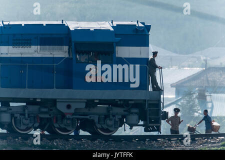 Hyesan, Ryanggang province, North Korea – August 5, 2017: The city ...
