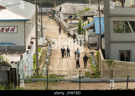 Hyesan, Ryanggang province, North Korea – August 5, 2017: The city ...