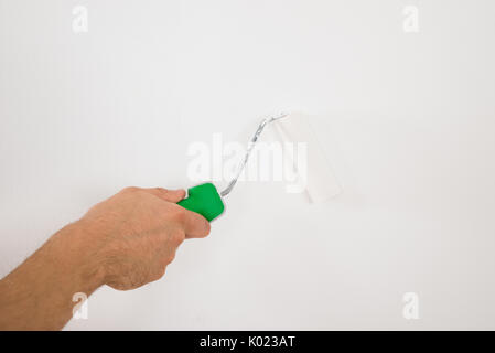 professional male painter using roller Stock Photo - Alamy