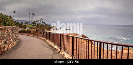 Overcast Summer sky over Heisler Park in Laguna Beach, California Stock ...