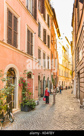 Rome city center street, scene in the morning Rome Italy Stock Photo ...