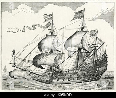A Seventeenth century French warship Date: 17th century Stock Photo ...