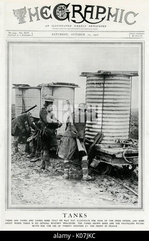 WW1 World War I - Water tanks on vehicles Stock Photo - Alamy