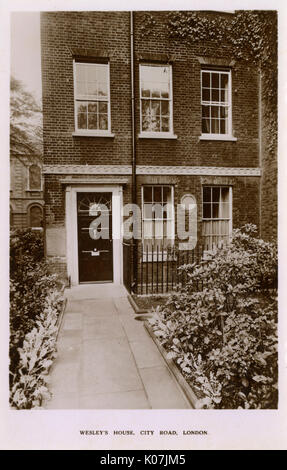 John Wesley's house, City Road, London, Victorian period Stock Photo ...