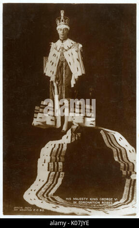 Coronation of British King George VI in Westminster Abbey. George VI ...