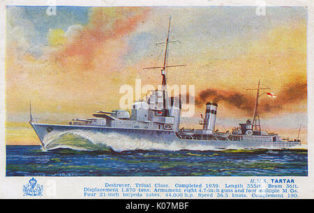 The Royal Navy L-class destroyer HMS Laverock run aground in the Firth ...