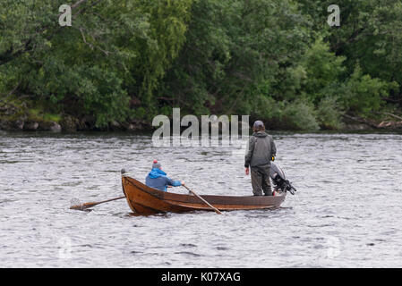 Salmon fishing, Alta, river, Altaelva, Finnmark, Norway Stock Photo - Alamy