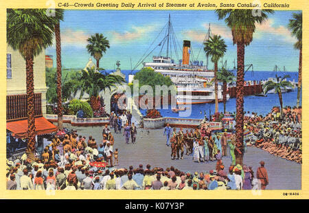 Steamer at Avalon, Santa Catalina Island, California, USA Stock Photo ...