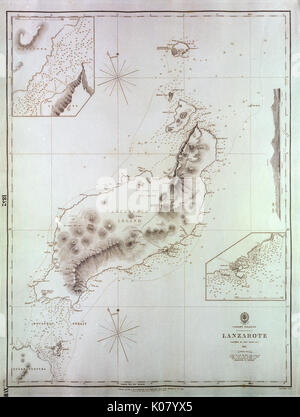 Map of Lanzarote, Canary Islands Stock Photo - Alamy