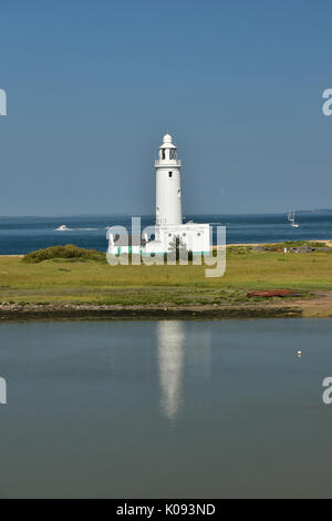 Hurst point lighthouse at Hurst Castle, Tudor castle run by English ...