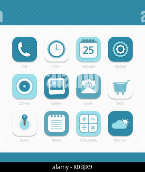 Calculator icon. Flat icon on blue background Stock Photo - Alamy