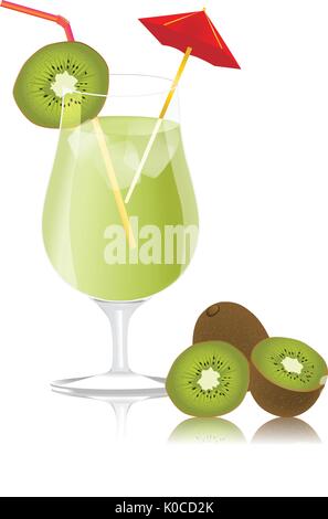 delicious juice kiwi fruit Stock Vector Image & Art - Alamy