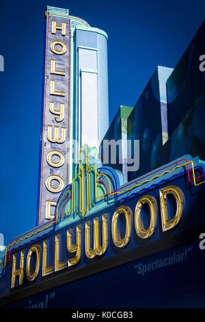 Hollywood neon sign Stock Photo - Alamy
